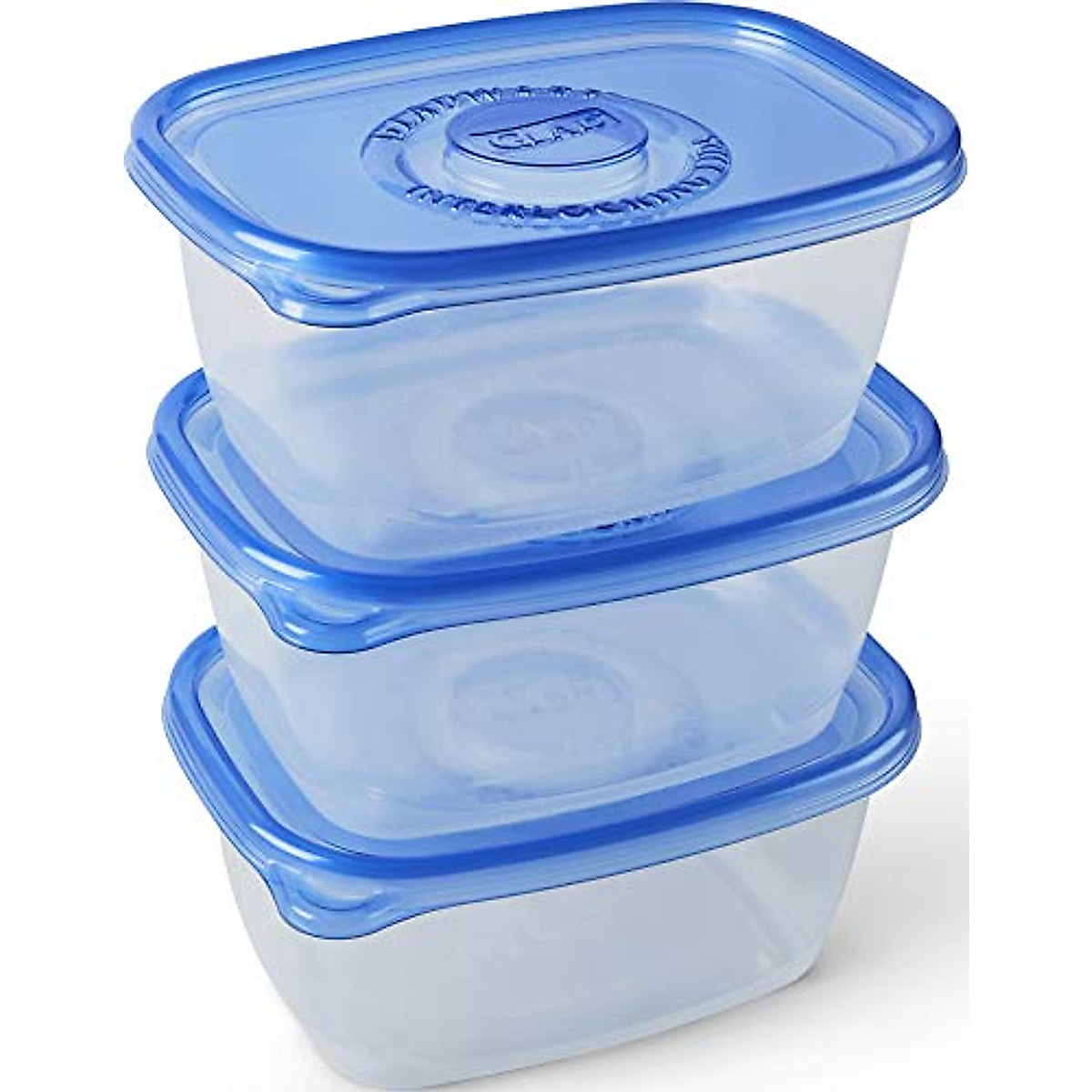 GladWare Deep Dish Food Storage Containers | Large Rectangle Food Storage, Food Containers Hold up to 64 Ounces of Food | Glad Containers with Glad Lock Tight Seal, 3 Count, Standard