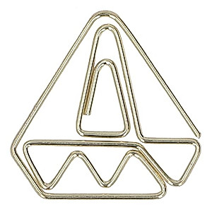 Pssopp 100pcs Gold Creative Shape Paper Clips,Cute Bookmark Marking Clips Diamond Envelope Shape Mini Paper Clips for Office School Home Students Stationery(#2)