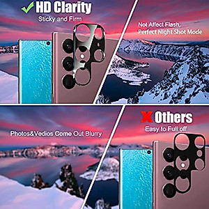 [2+2 Pack] Galaxy S22 Ultra Screen Protector, 9H Tempered Glass, Ultrasonic Fingerprint Support, 3D Curved, HD Clear Scratch Resistant for Samsung Galaxy S22 Ultra 5G Glass Screen Protector