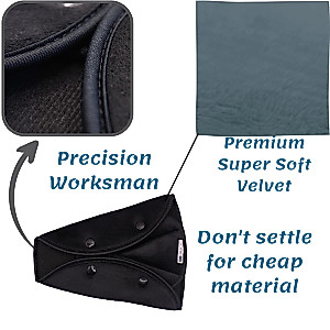 Premium Seat Belt Adjuster for Kids & Adults, Premium Material for Child Safety & Comfort. Seat Belt Clips for Safety Cover Positioner, Shoulder Neck Strap Adjuster, Car seat Belt Adjuster (Black)