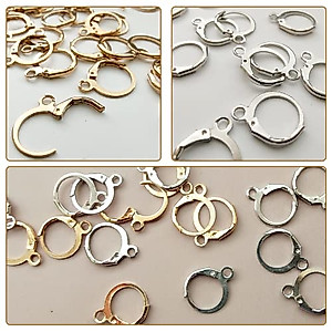 FANMAOUS 200PCS Hypoallergenic French Earring Hooks Leverback Earwires Round Earring Hooks Earring Supplies Findings Ear Wire with Open Loop for Earring Designs Jewelry Making Findings
