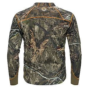 ScentLok Savanna Aero Attack V2 1/4 Zip Lightweight Camo Hunting Shirt for Men (Mossy Oak Country DNA, Large)