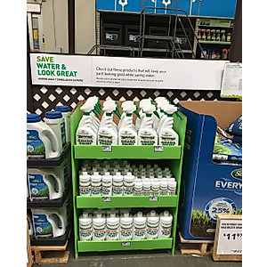 1 gallon pre-mixed, ready to use lawn paint. Includes trigger sprayer and 35" hose for easier application.