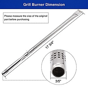 Aibabcue Grill Replacement Parts Kit for Charbroil 4 Burner G470-0004-W1A, G470-5200-W1, 463342119, 463376017, 463335517, 463332718, Stainless Heat Shield Tent, Grill Burner, Carryover Tube, Igniter