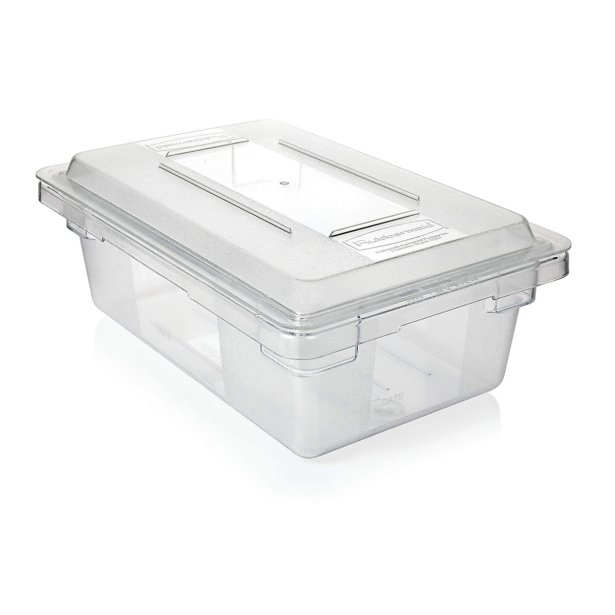 Rubbermaid Commercial Products 1815321 Food/Tote Box Storage Container with Lid, Plastic, Clear (Container and Lid)