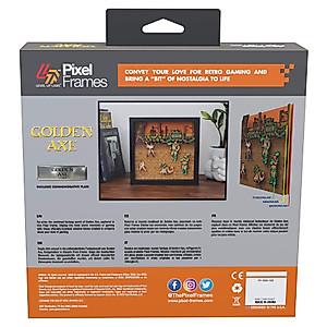 Pixel Frames Golden Axe 9x9 inches (Big) Shadow Box Art