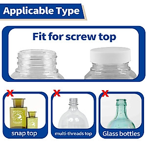 Bonsicoky 6Pcs 53mm Water Bottle Caps, Water Jug Caps Screw Top for 3 or 5 Gallon Jugs