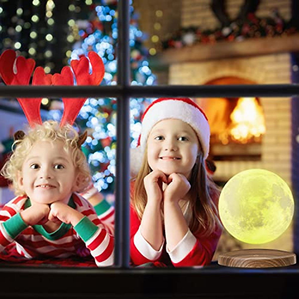 GDREAMT Levitating Moon Lamp, 18 Colors Floating and Spinning 3D Printing Moon Night Light with Magnetic Base & Remote Control LED Night Lamp Gift for Baby Girls Boys Birthday Christmas