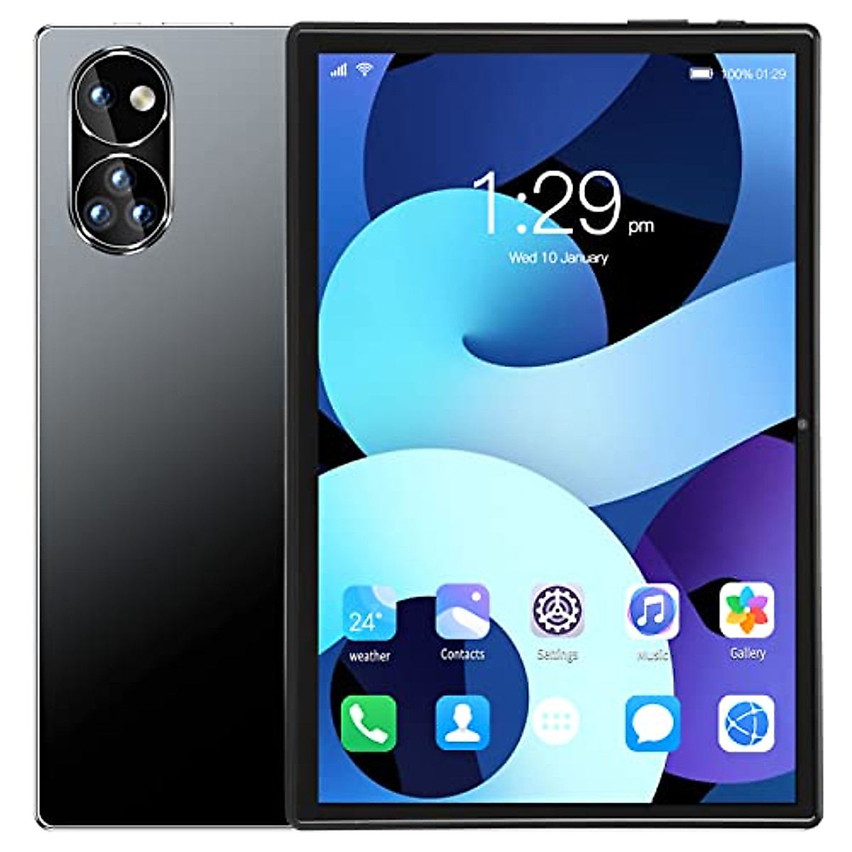 Tablet PC, 100240V 2.4G 5G WiFi 5MP Front 8MP Rear Camera 2 Card Slot 4GB RAM 128GB ROM 10. Inch Tablet Octa Core CPU for Learning (US Plug)