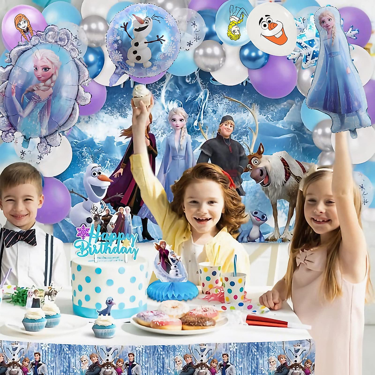 20Pcs Frozen Party Balloons Frozen Themed Birthday Party Foil Balloons Latex Balloons Frozen party Decoration
