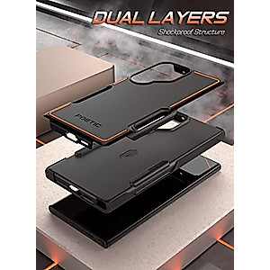 Poetic Neon Series Case Designed for Samsung Galaxy S23 Ultra 5G 6.8 inch, Dual Layer Heavy Duty Tough Rugged Lightweight Slim Shockproof Protective Case 2023 New Cover for Galaxy S23 Ultra 5G, Black