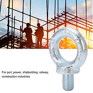 Lifting Shoulder Bolts, Eye Screw Bolt Uniform Force 2PCS Non Slip with Deep Thread for Machinery Devices for Marine(M20)