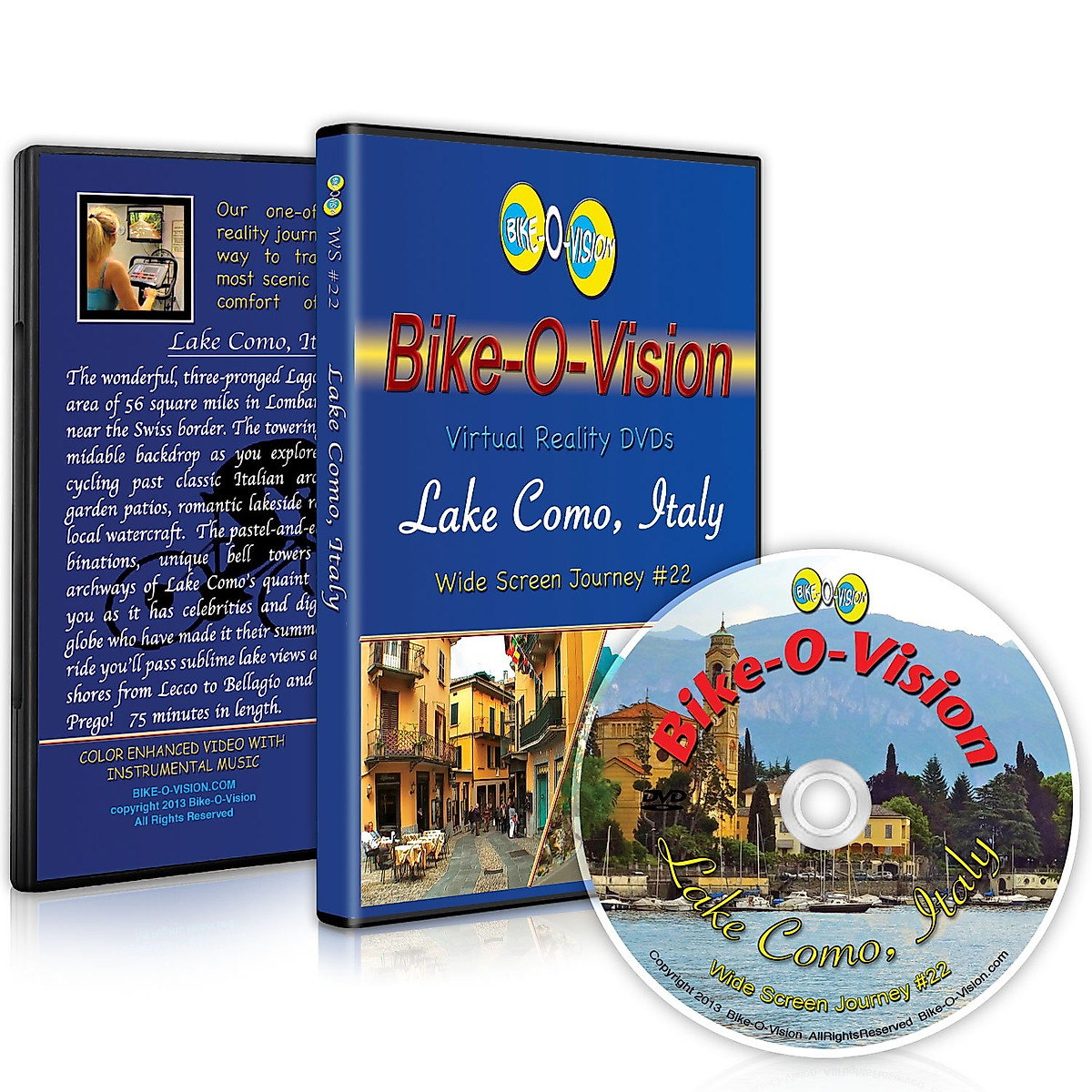 Bike-O-Vision - Virtual Cycling Adventure - Lake Como, Italy - Perfect for Indoor Cycling and Treadmill Workouts - Cardio Fitness Scenery Video (Widescreen DVD #22)