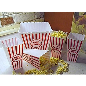 Retro Popcorn Set Bowl Plastic Classic Tub Red & White Striped Container Container Movie Theater Bucket Reusable Set Of 5