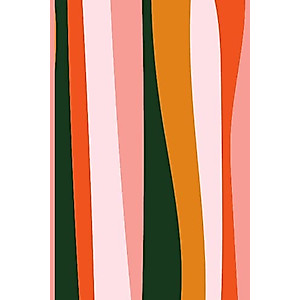 Notebook: Vintage Color Stripes Notebook | Rainbow Composition Notebook | - 6 x 9 - College Ruled 120 Pages