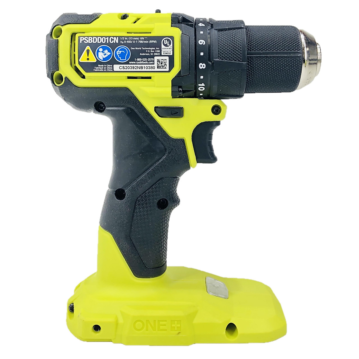 tectronics Ryobi ONE+ HP 18V Cordless Compact Brushless 12 inch DrillDriver PSBDD01 (TOOL ONLY- Battery and Charger NOT included) (Renewed)