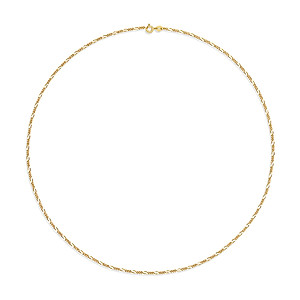 Amazon Essentials 14K Gold Plated Fine Figaro Chain 24", Yellow Gold