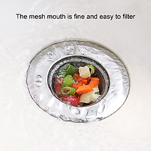 NEREIDS NET Stainless Steel Kitchen Sink Strainer, Bathtub Hair Catcher Anti-Blocking Universal Stainless Steel Toilet Shower Basin Drain Filter for Kitchen Silver