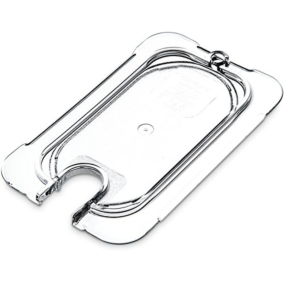 Carlisle FoodService Products 10337U07 StorPlus Ninth Size Polycarbonate Universal Flat Surface Notched Food Pan Lid, Clear (Pack of 6)