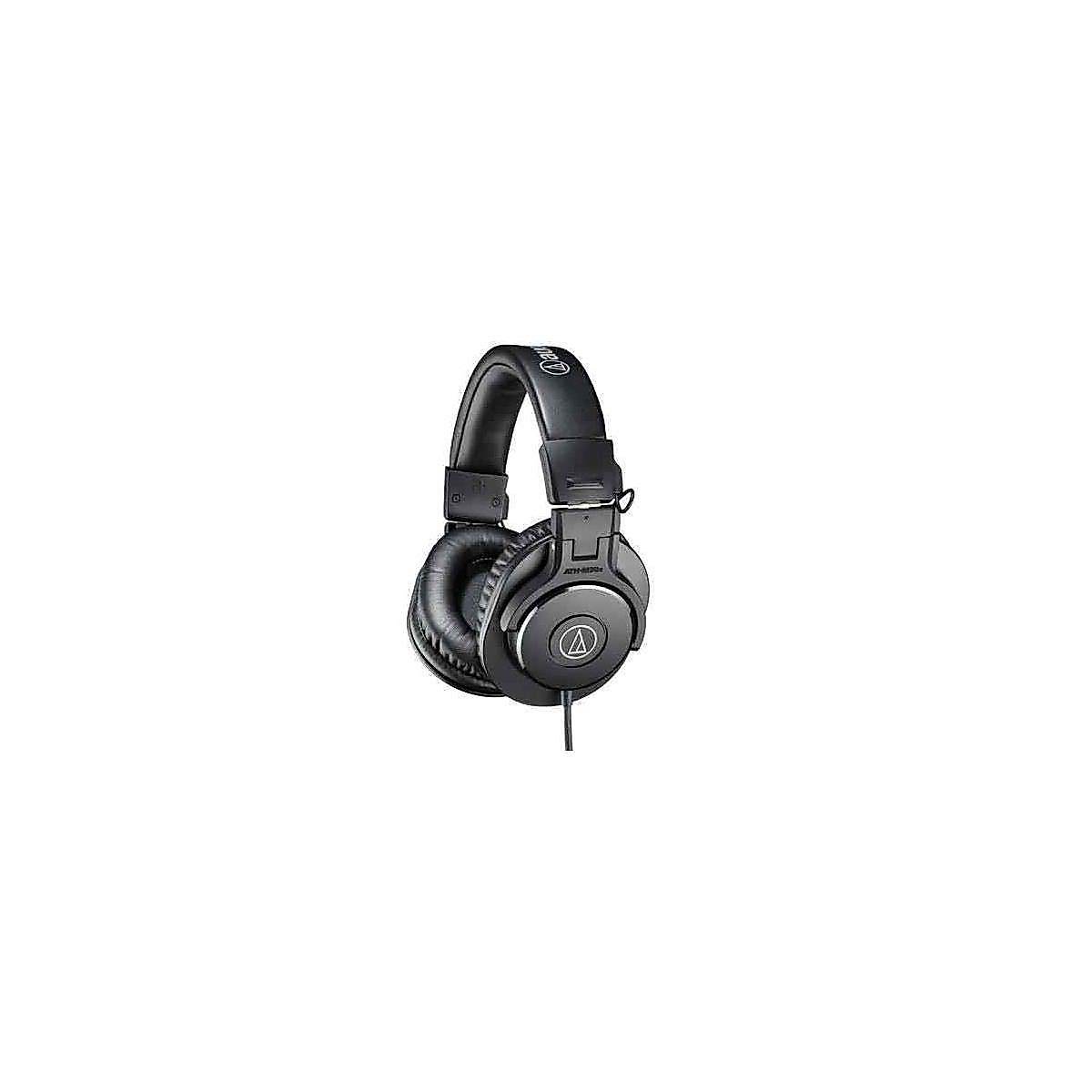 Audio-Technica 6 Pack ATH-M30x Professional Monitor Headphones, 96dB, 15-20kHz, Black - with Microfiber Cloth