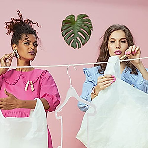 ULTECHNOVO Hangers 100 Pack Kids Hangers 10 Pcs Baby Hangers for Closet Non Laundry Infant Pant Hangers Shirt Coat Hanger for Nursery Toddler Clothing Hangers White Hangers 100 Pack Hangers 50 Pack