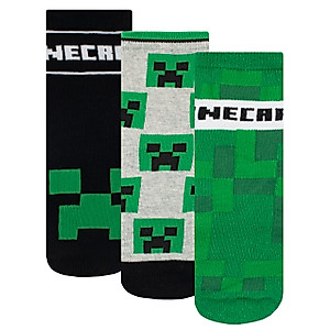 Minecraft Boys Socks Pack of 3 Multicolor 5-8