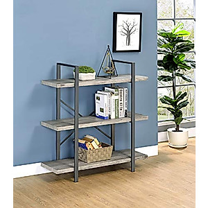 Coaster Furniture Bookcase Grey Driftwood and Gunmetal 805815