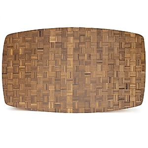 Kÿchen Dark Mocha Natural Bamboo Butcher Block, 19.5" x 11.75" x 2"