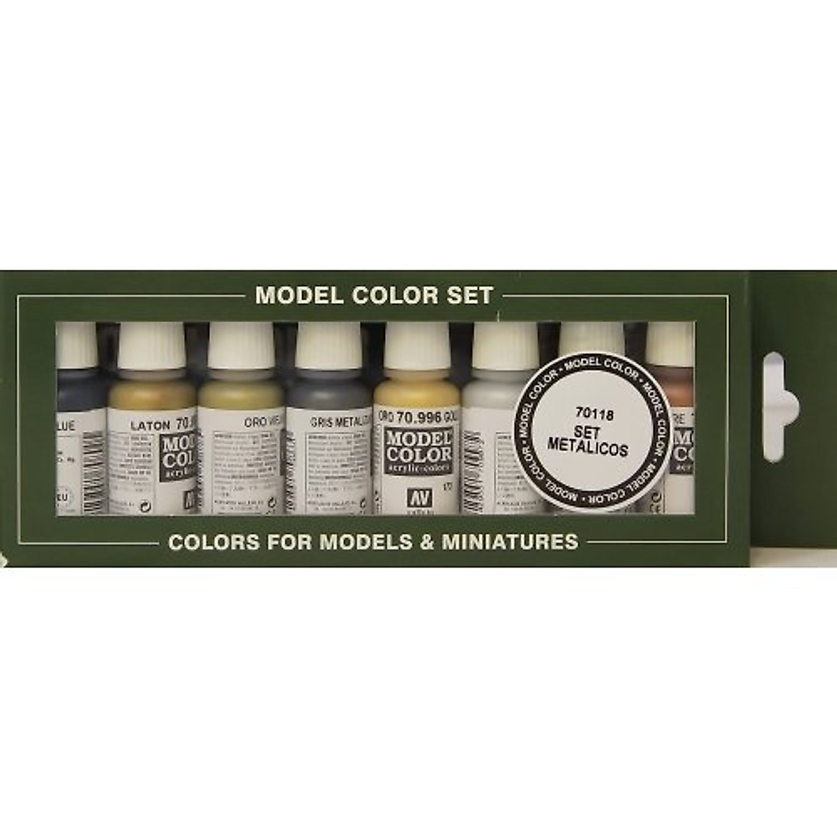 Vallejo Metallic Colors, 17ml (Set of 8)