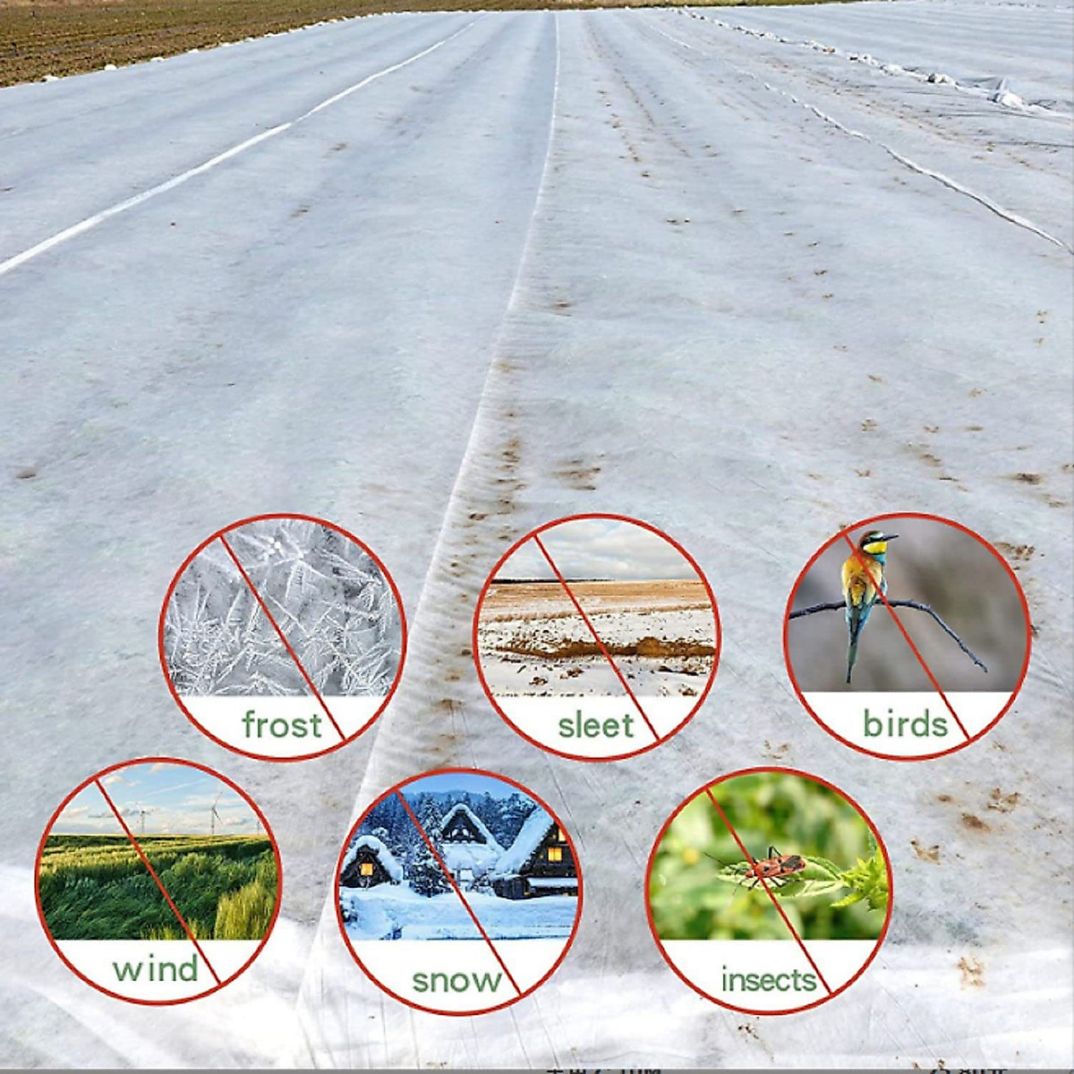 Plant Covers Freeze Protection, 1.2oz 10x30FT Frost Cloth Plant Freeze Protection, Plant Frost Blankets Covers for Outdoor Plants for Winter Cold Weather, Floating Row Cover for Vegetables