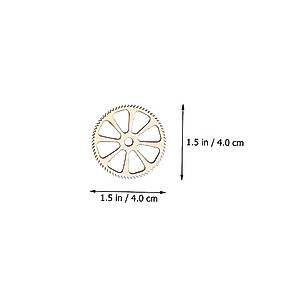 ibasenice 300 Pcs Wooden Gear Wood Chips Wood Gear Cutout Vintage Gears Charms Wooden Shapes to Paint Wooden Steampunk Gear Retro Toys DIY Gear Wood Chips Christmas Wood Carving Child