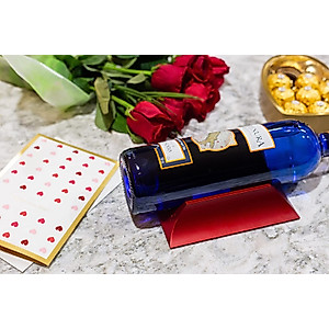 Winebars | The Compact Metal Wine Rack That's The Perfect Wine Gift for Wine Lovers (Romantic Red)