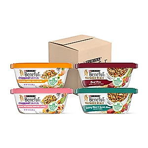 Beneful Purina High Protein Wet Dog Food Variety Pack, Prepared Meals & Chopped Blends - (16) 10 oz. Tubs