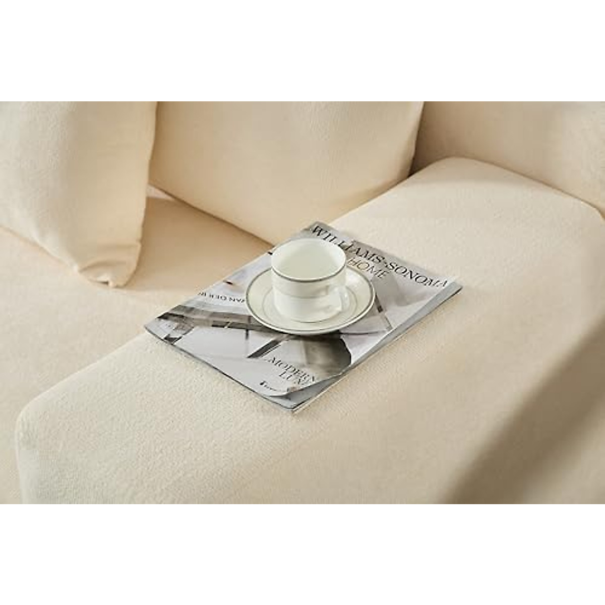 Free Modular Cloud Couch Deep Seat Sectional Sofa with Left Chaise and 5 Pillows, Modern Minimalist Style L-Shaped Chenille Upholstered Corner Sofa&Couch Cum Sofabed for Living Room