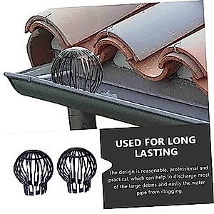Housoutil 4 Pcs Eaves Filter Cover Gutter Drain Screen Gutter Leaf Strainer Leaf Filter Gutter Strainer Mesh Filter Expanding Water Hose Round Balloons Roof Gutter Filter Gutter Filter Cover