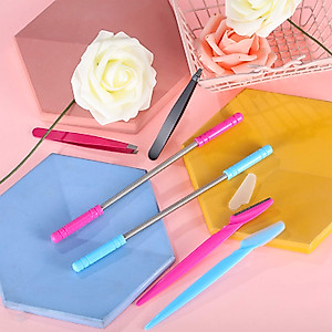 14 Pieces Facial Hair Remover Set Spring Epilator Hair Removal Springs Eyebrow Razors Beveled Tweezers Removes Hairs Women Face Threading Tool