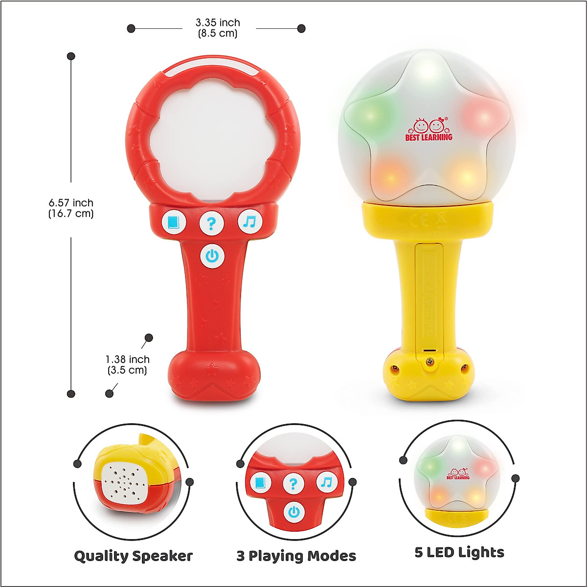 BEST LEARNING Shake & Learn Alphabet - Educational Toy for Babies Toddlers 6-12 Month and up | Ideal 1 Year Old Toys Gift | First Boy or Girl Birthday Gift Ideas