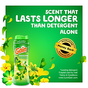 Gain Fireworks Laundry Scent Booster Beads for Washer, Original, 26.5 oz, Use with Fabric Softener