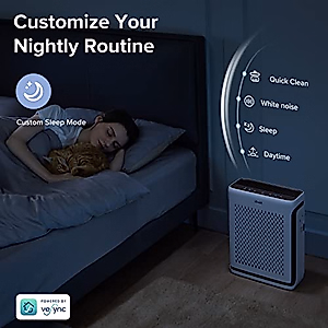 LEVOIT Air Purifiers for Home Large Room Bedroom Up to 1110 Ft² with Air Quality and Light Sensors, Smart WiFi, Washable Filters, HEPA Filter Captures Pet Hair, Allergies, Dust, Smoke, Vital 100S