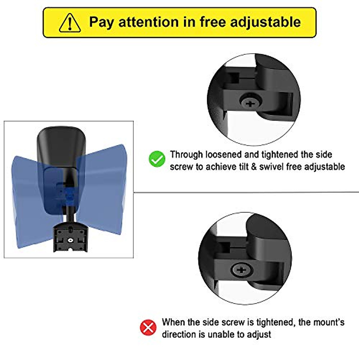 Wall Mount and Ceiling Mount for Logitech Z906 5.1 Surround Sound Speaker System Tilt and Swivel Adjustable Mounting Bracket for Logitech Z906 Satellite Speakers Wall Mount, Single