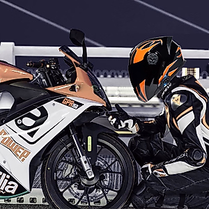 HALYING Bluetooth Modular Motorcycle Helmet DOT/ECE Approved Full Face Flip up Anti-Fog Double Visor Helmet Built-in Dual Speaker with Microphone for Adult Men and Women