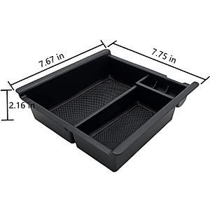 JOJOMARK Compatible with Toyota Tacoma Accessories Center Console Tray Organizer Armrest Box Secondary Storage Fits for Tacoma 2023 2022 2021 2020 2019 2018 2017 2016 (Black)