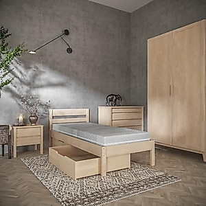Hansales Bed Slats Twin Size Deluxe - Wooden Bunkie Board 40″ - Heavy Duty Wood Slats from Natural Solid Birch Hardwood FSC® - Made in Europe - 37 pcs - Withstands up to 770 lbs