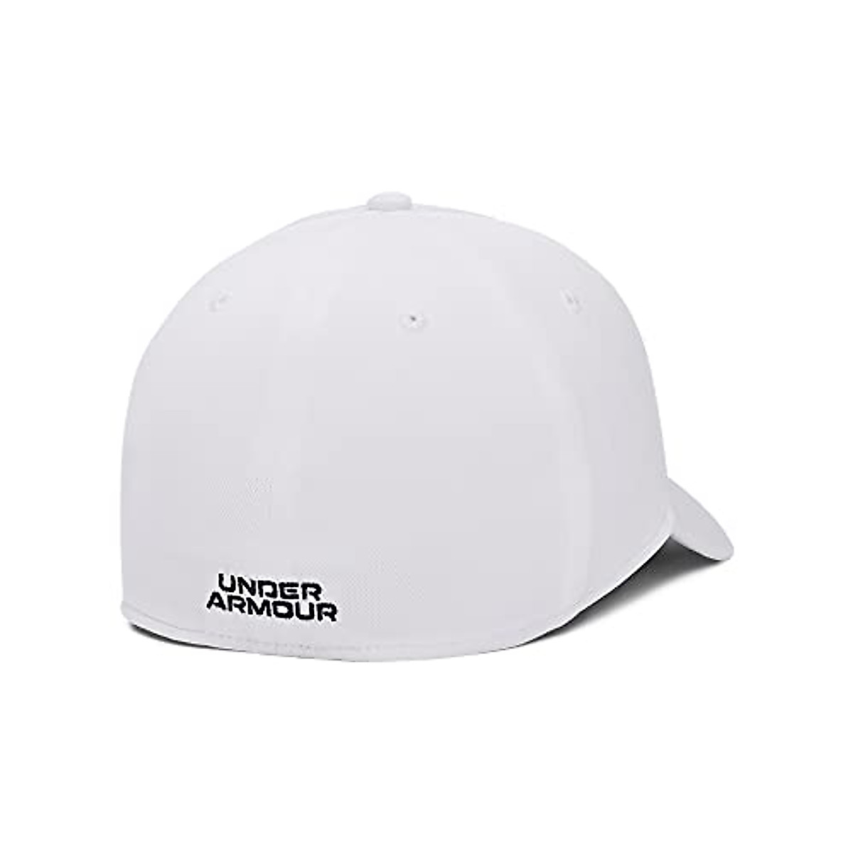 Under Armour Men's Standard Blitzing Cap Stretch Fit, (100) White / / Black, Small/Medium