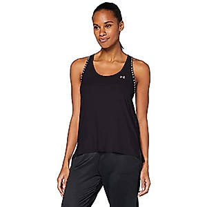 Under Armour Women's Knockout Tank Top , Black (001)/White, Medium