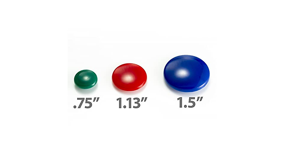 Durable Officemate Magnets - Pack of 30 Assorted Colors