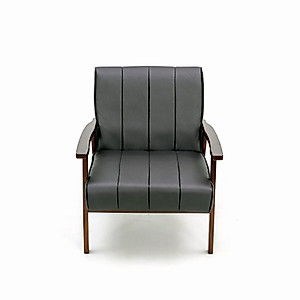 Panana Reception Retro Accent Chair Beech Wood Frame Armchair Occasional Living Room Reception Bedroom Balcony Conservatory Padded