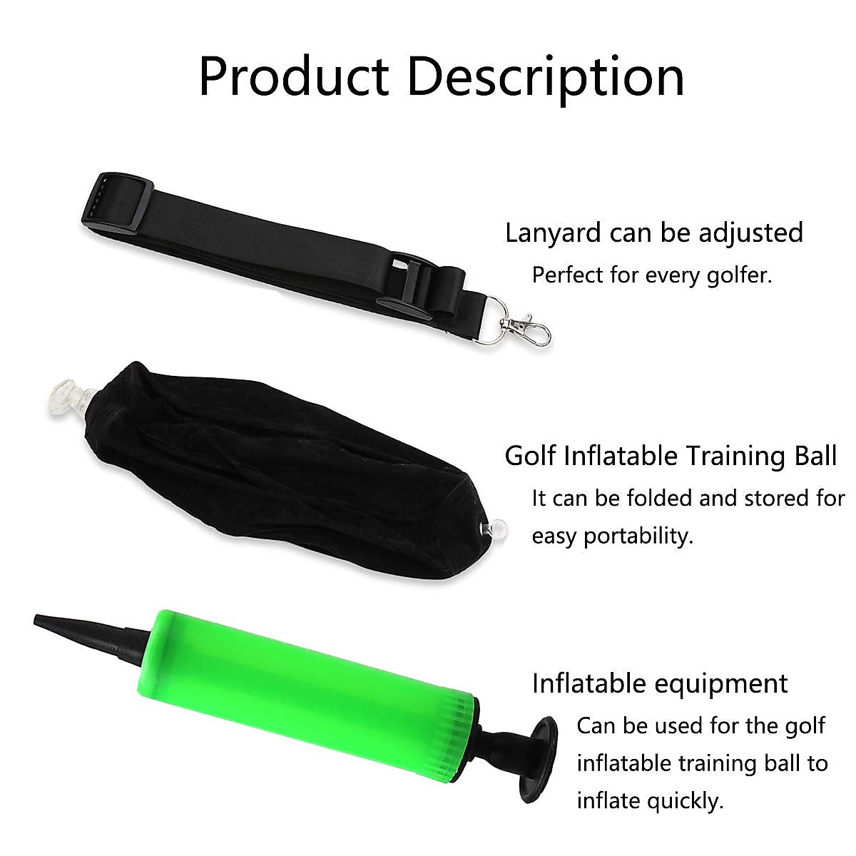 Vukayo Golf Swing Trainer Ball,Golf inflable Ball, for The Player practing Posture Correction Training