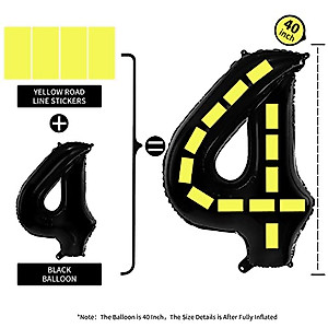 Construction Balloons Construction Birthday Party Supplies Vehicle Car Themed Party Decorations for Boys Foil Truck Balloon Number Balloons Dump Truck Excavator Tractor Wheels Party Favor