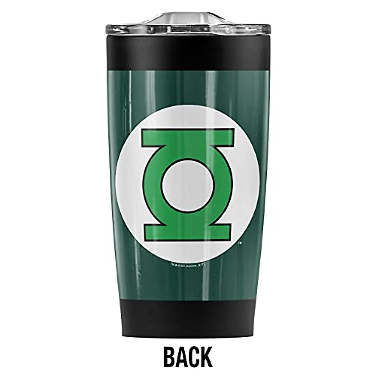 Green Lantern Classic Logo Stainless Steel Tumbler 20 oz Coffee Travel Mug/Cup, Vacuum Insulated & Double Wall with Leakproof Sliding Lid | Great for Hot Drinks and Cold Beverages